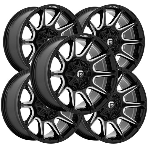(Set of 5) Fuel FC880 Super C 20x9 6x135/6x5.5" +1mm Black/Milled ...