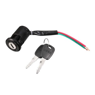 uxcell Black 3 Wired Electric Bike Bicycle Ignition Switch Lock Two ...