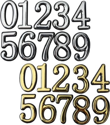 3D Mailbox Numbers for Outside , Gold Reflective Gold and Silver | eBay