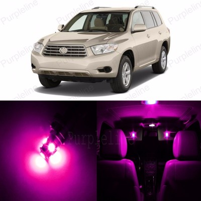 14 x Pink LED Interior Lights Package For 2008 - 2013 Toyota Highlander ...