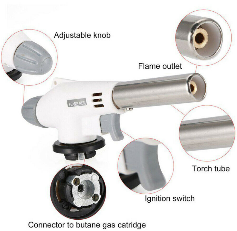 Portable Camping Gas Torch Welding Maker Lighter Butane Burner Flame ...