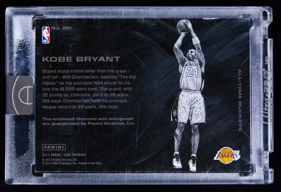 Kobe Bryant 2017 Panini Kobe Eminence All-Time Buckets Double Diamond ...