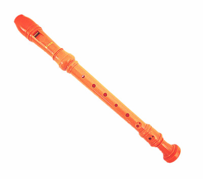 Orange Soprano Recorder-Baroque Fingering+Fingering Chart+Cleaning Rod ...