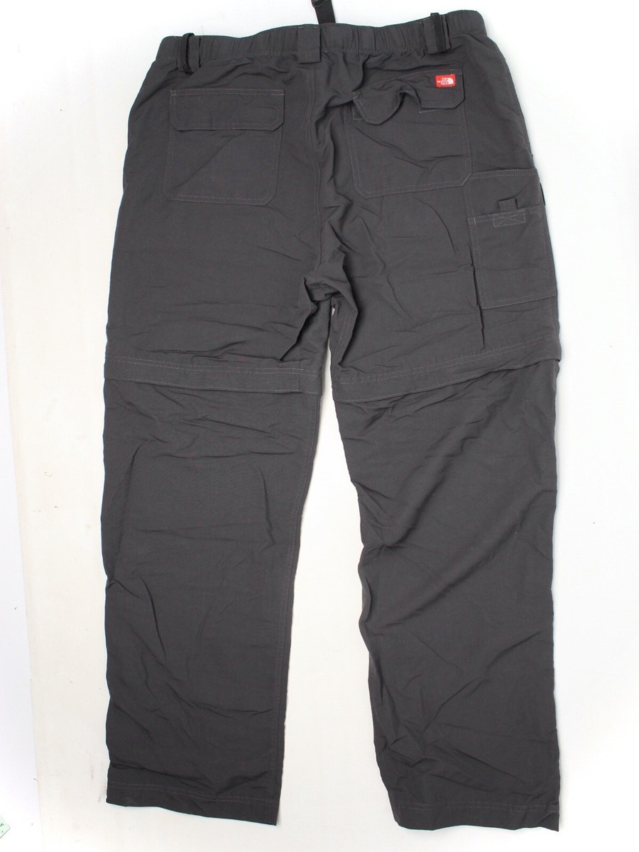 The North Face Mens Zip Off Pants Shorts L Gray Cargo The North Face Mens Zip Off Pants Shorts L Gray Cargo