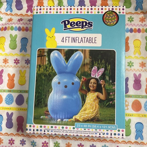 Peeps 4 Ft Inflatables Brand New In Box Blue Bunny Rabbit Easter Cute ...