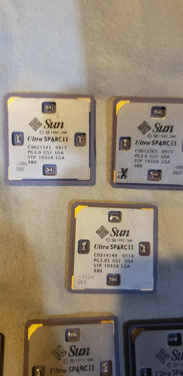 lot of 15pc Sun Microsystems UltraSparc II CPU'S Processor 450MHz STP ...