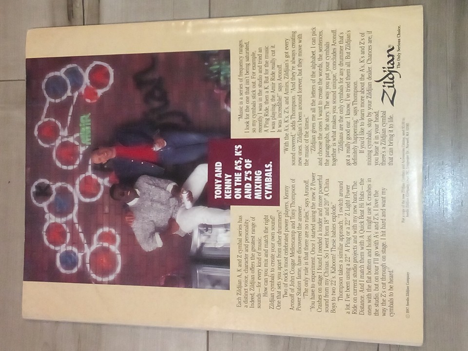 1987 SEPTEMBER MODERN DRUMMER MAGAZINE - RICK MAROTTA - MUSIC ISSUE - D ...