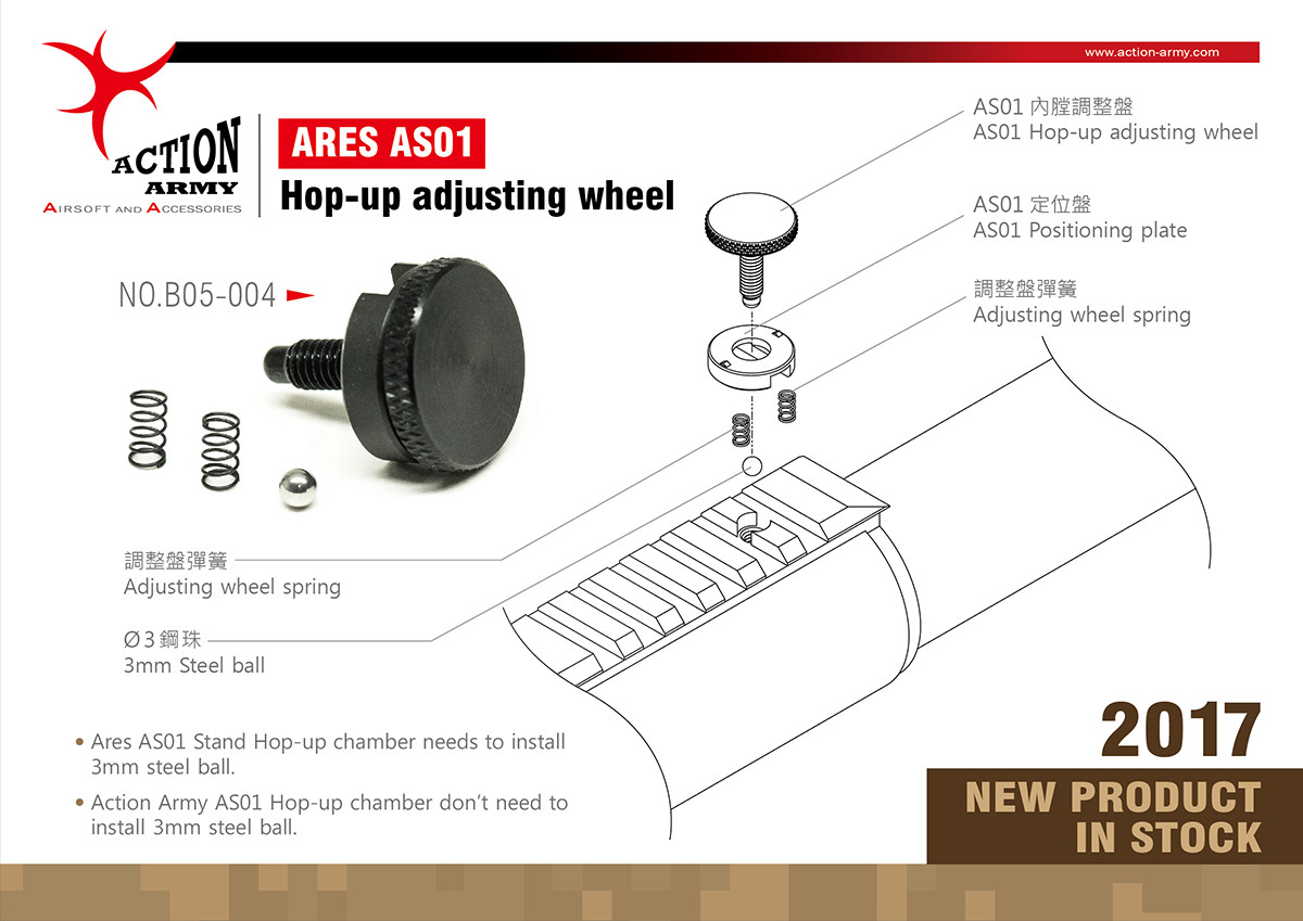Action Army B05-004 Strike AS01 Gen1 Hop Up Adjusting Wheel for Elite ...