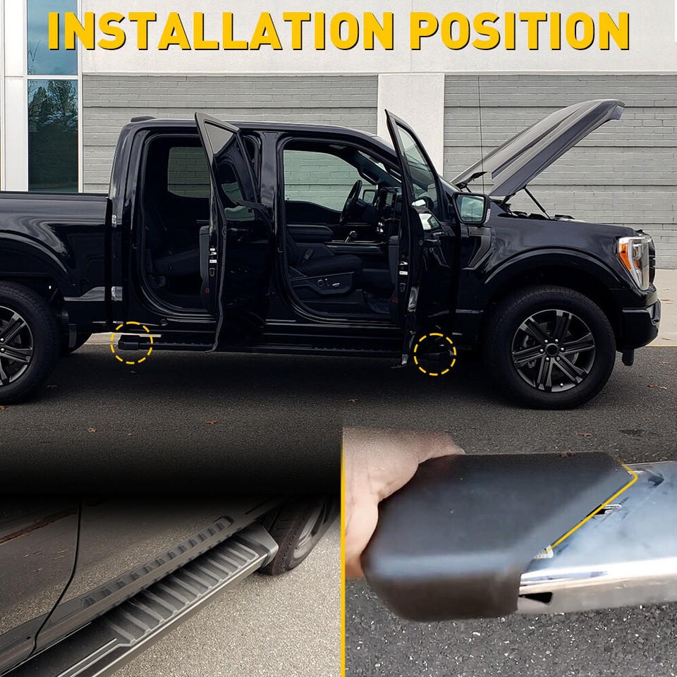 For 2015-2022 Ford F150 Running Board Rear Cap End Right Passenger Side ...
