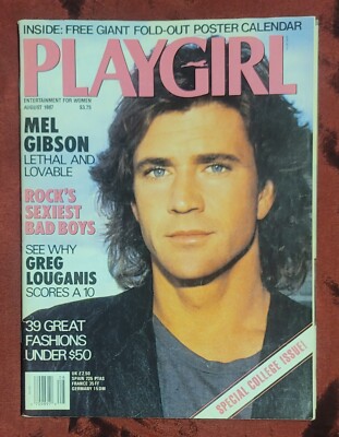Playgirl Magazine, August 1987, Mel Gibson Cover & People Weekly, July ...