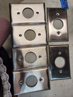 PASS & SEYMOUR #SS720 Wall Plate; Receptacle - Stainless (LOT OF 6 ...