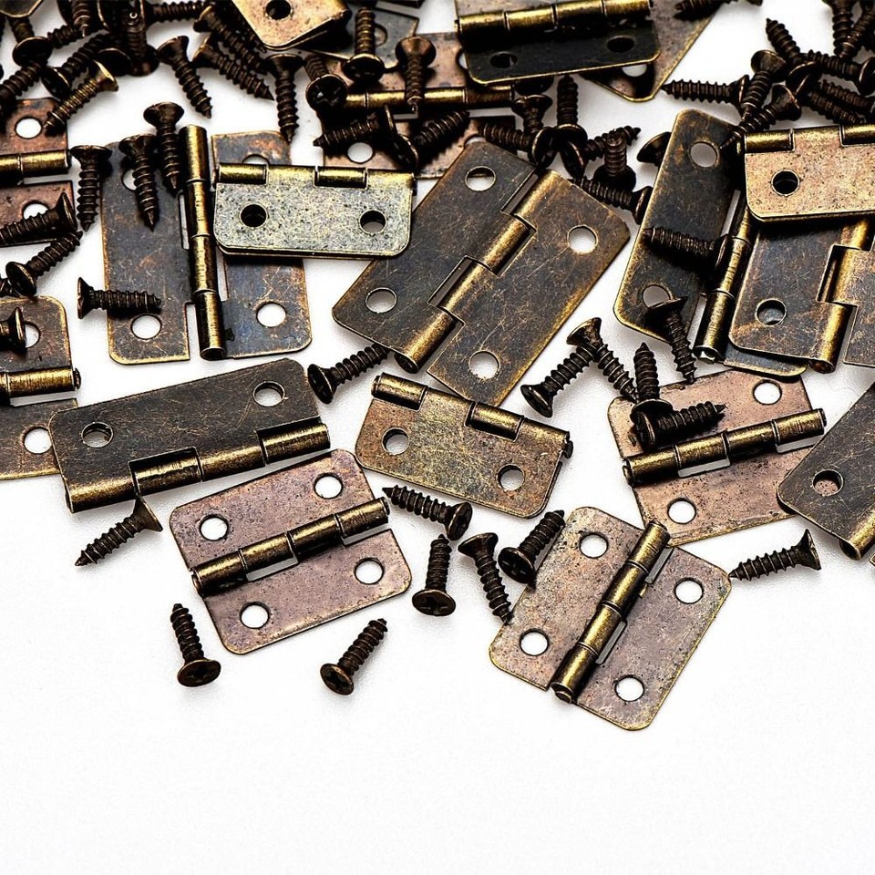 2 Größen Mini-Scharniere Retro Scharniere Für Puppenhaus Tür Handwerk ...