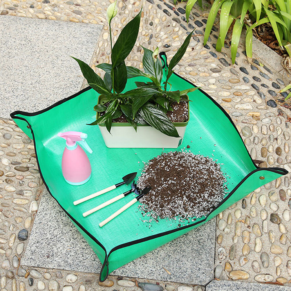 Gardening Planting Mat PE Plant Potting Pad Flower Pots Soil Mat (Green ...