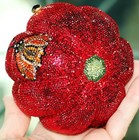 Judith Leiber TOMATO Swarovski Crystal Minaudiere Purse Museum BEE ...