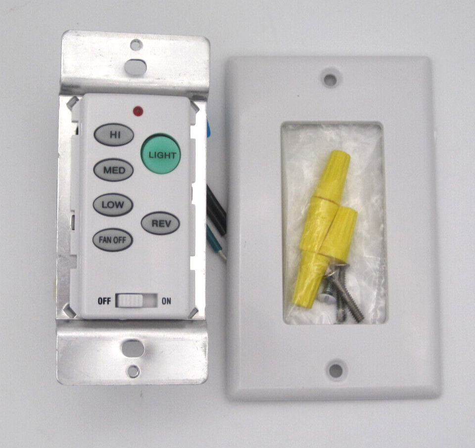 UC-9051T Ceiling Fan Remote Wall Control, 3 Speed, Reverse, Single ...