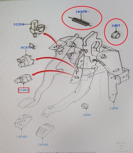MOLLA PEDALE FRIZIONE FORD FIESTA FUSIONE 1.4 TDCI 1148722 1345699 | eBay