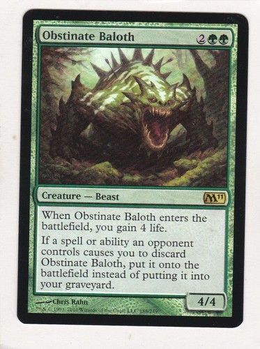 MTG: M2011: Foil: Obstinate Baloth | eBay