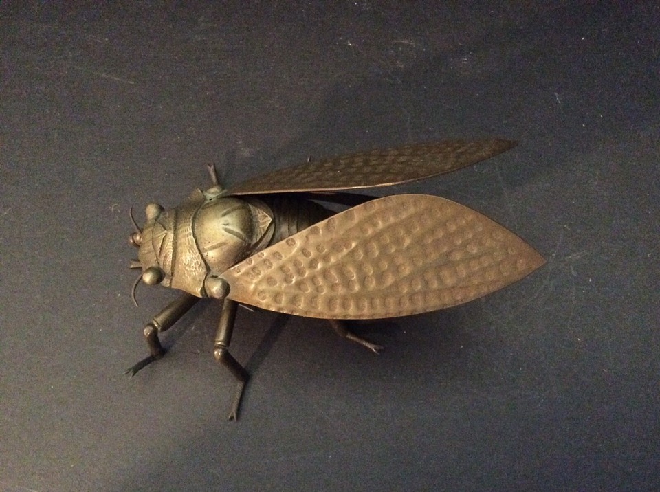 Antique Japanese Articulated Bronze Cicada | eBay