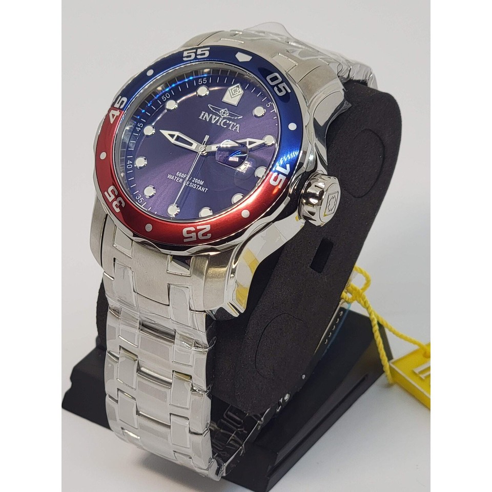 INVICTA Pro Diver Quartz Blue Dial Pepsi Bezel Men's Watch 39090 | eBay