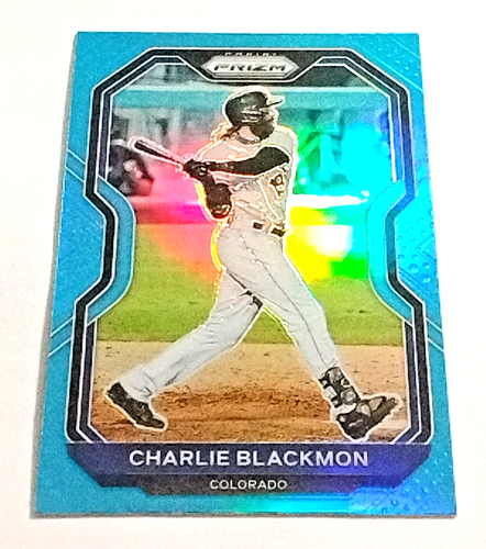 2021 Panini Prizm Carolina Blue #150 Charlie Blackmon Colorado Rockies ...