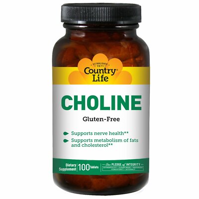 Country Life Choline- 100 Tablets | eBay
