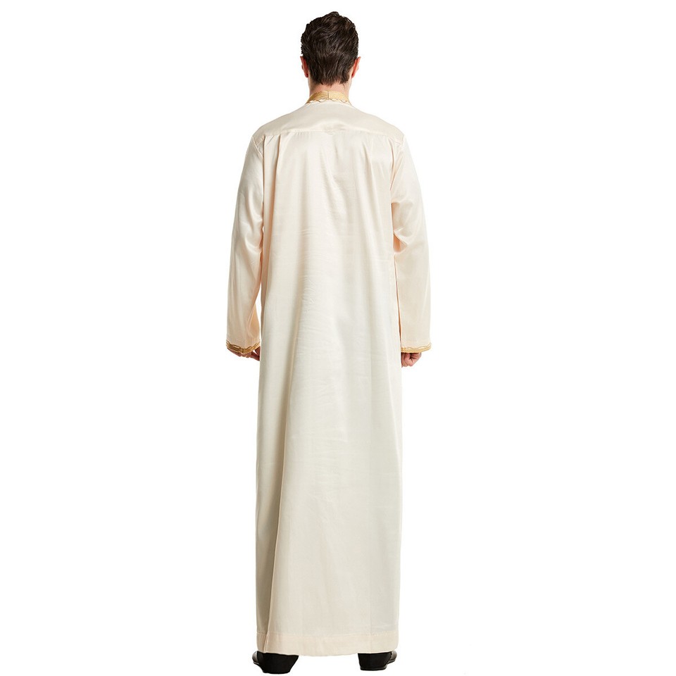 Mens Saudi Arab Muslim Robe Long Thobe Jubba Dishdasha Thawb Thoub ...