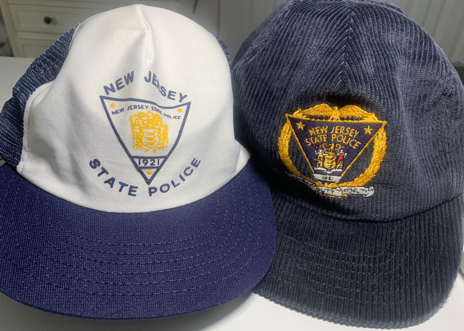 New Jersey State Trooper Vintage Baseball Caps Lot Of… - Gem