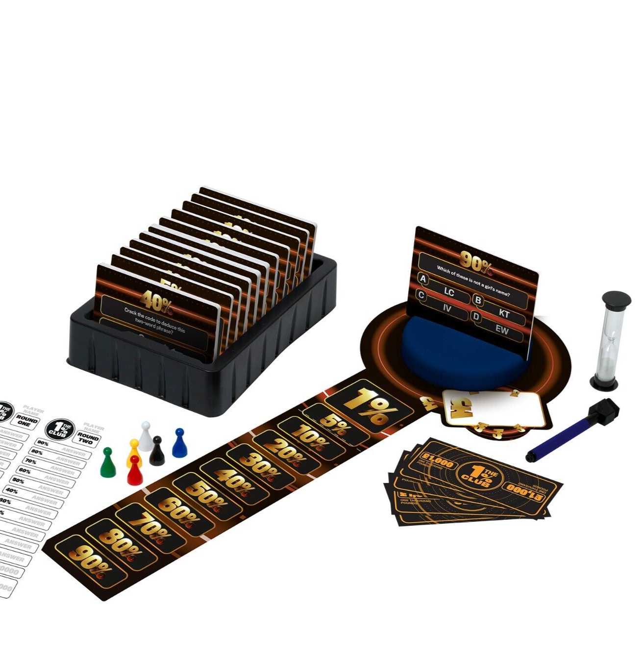 THE 1% PERCENT CLUB TV BBC Board Game by Ideal - Family Fun Quiz Trivia ...