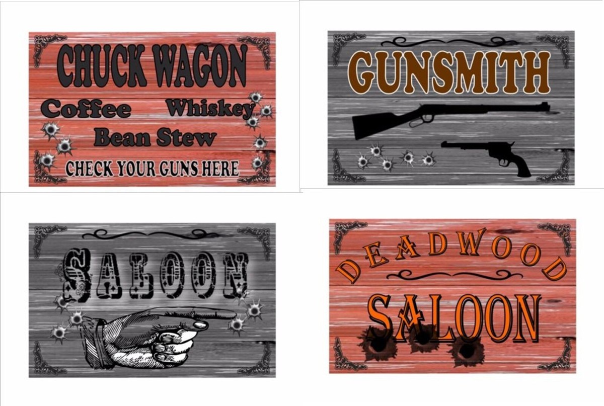 Hotel Old West Saloon Signs