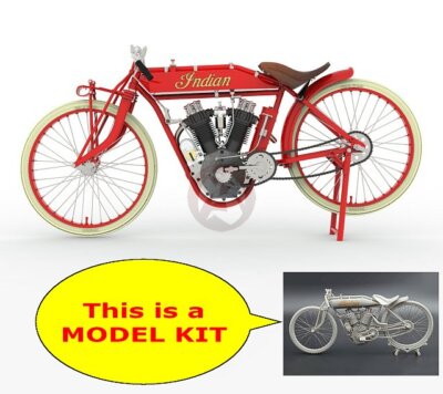 Cix Models 1/12 Indian Board Track Racer 1913 Motorcycle w/Decal ...