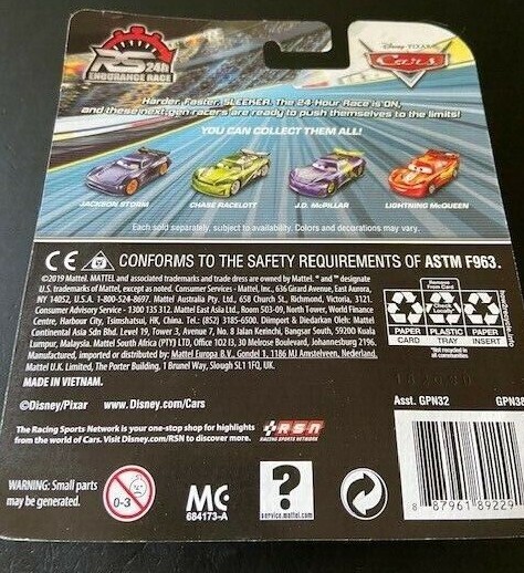 Disney Cars 24 Hr Endurance Race McQueen Chase Rotor Truncan 1:55 ...