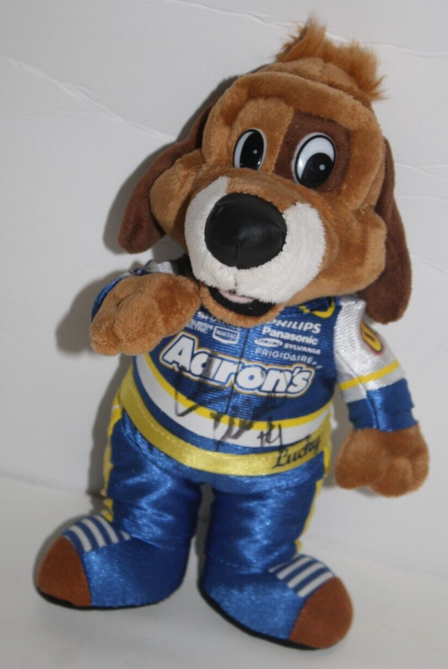 Aarons Rents Store Lucky Dog Mascot 10" Plush Stuffed Soft Toy Signed ...