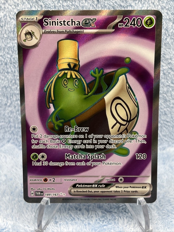 Sinistcha EX 189/167 Full Art NM Twilight Masquerade Pokemon Card | eBay