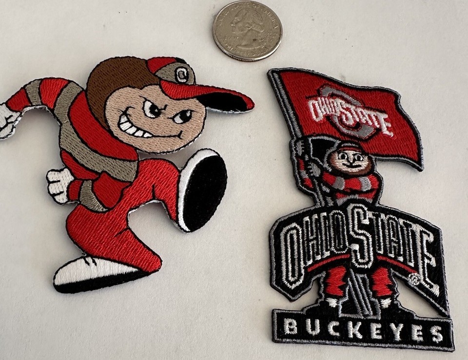 (2) OSU The Ohio State Vintage Embroidered Iron On Patches 3”x 3” & 3.5 ...
