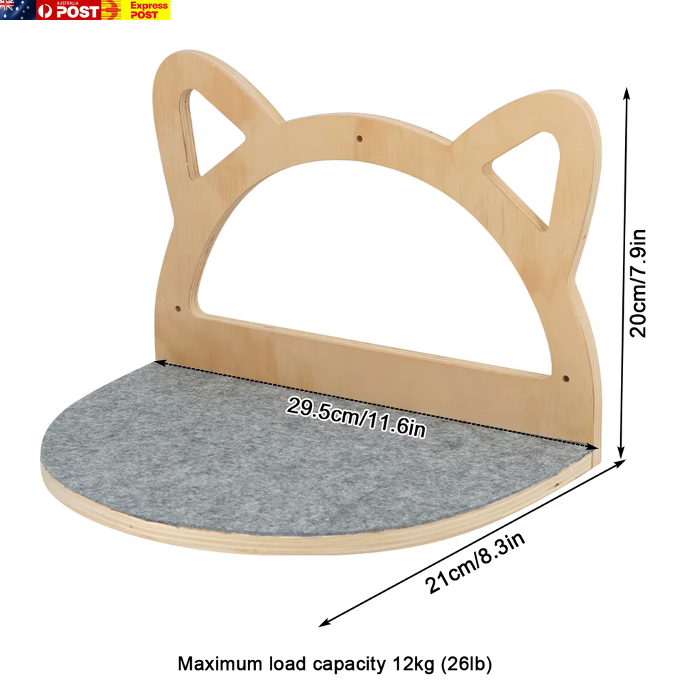 Cat Climbing Wall Mounted Hammock Scratching Post for Cat Wooden ...