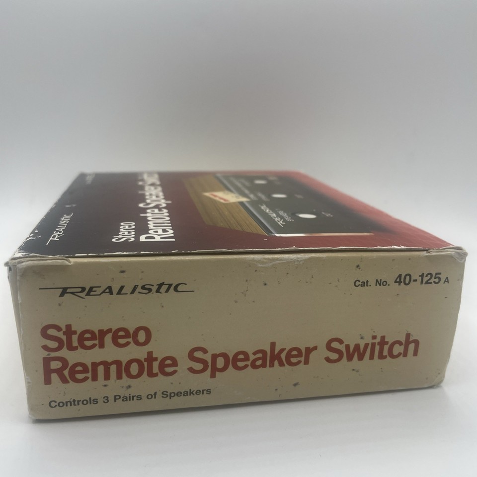 Realistic Stereo Remote Speaker Switch 40-125A Simulated Walnut Grain ...