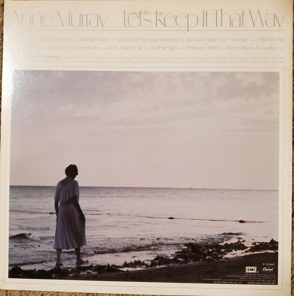 Anne Murray Let's Keep It That Way LP Vinyl Record | eBay