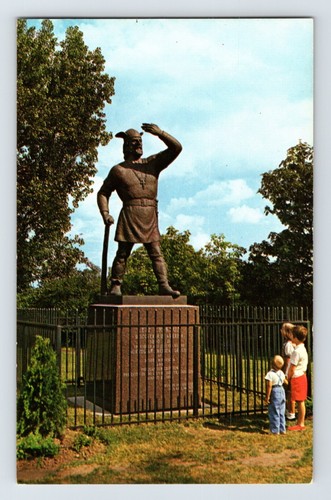 Postcard Minnesota Duluth MN Leif Erickson Statue Park 1960s Unposted ...