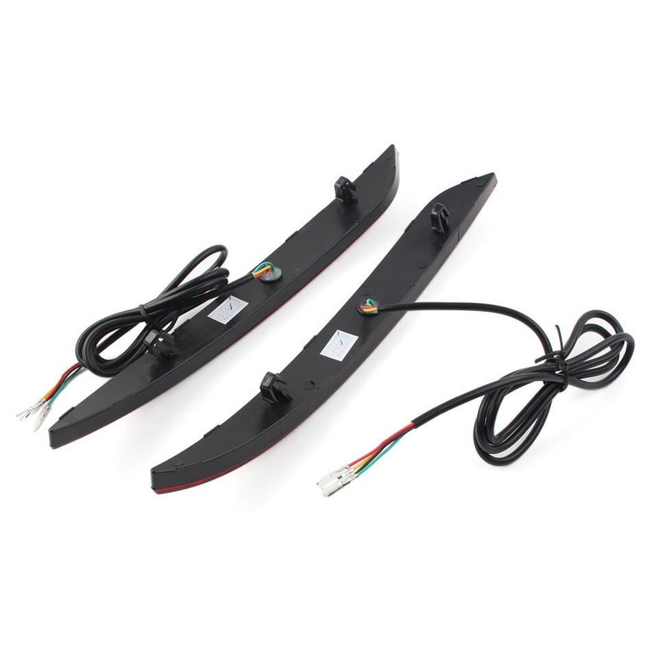 Rear Bumper Reflector Brake Light Dynamic Dragon Scale Fit Tesla Model ...