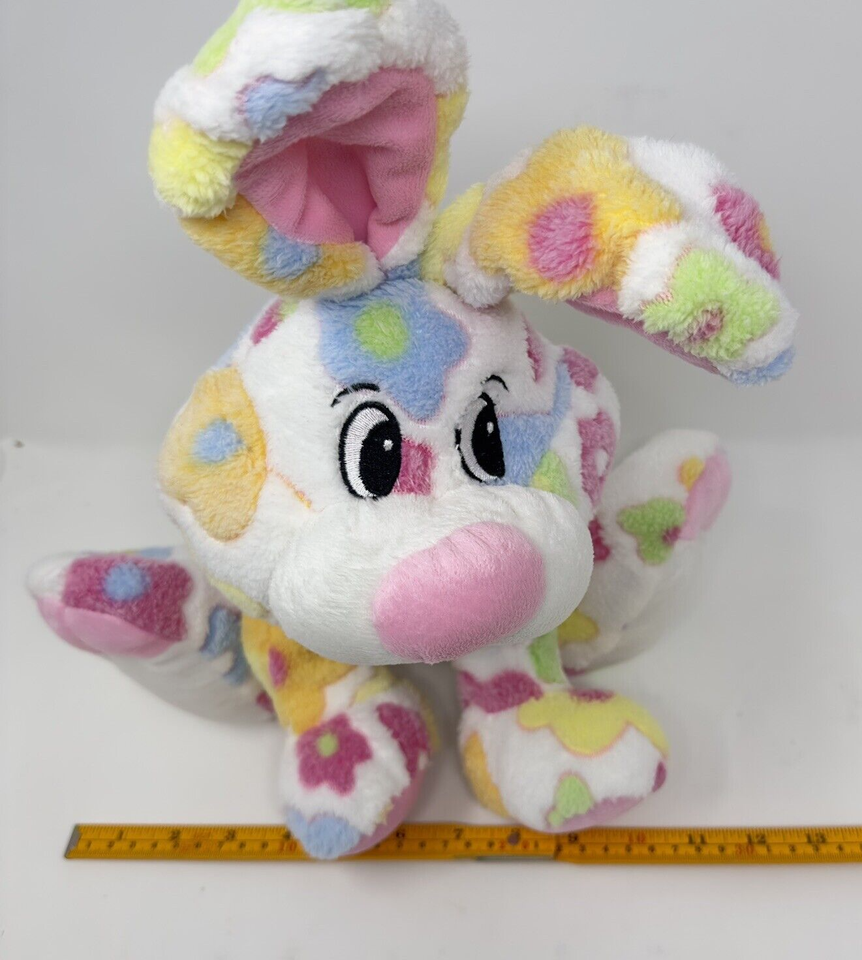 Dan Dee Easter Bunny Rabbit Plush Pastel Hippie Flowers Spring Stuffed ...