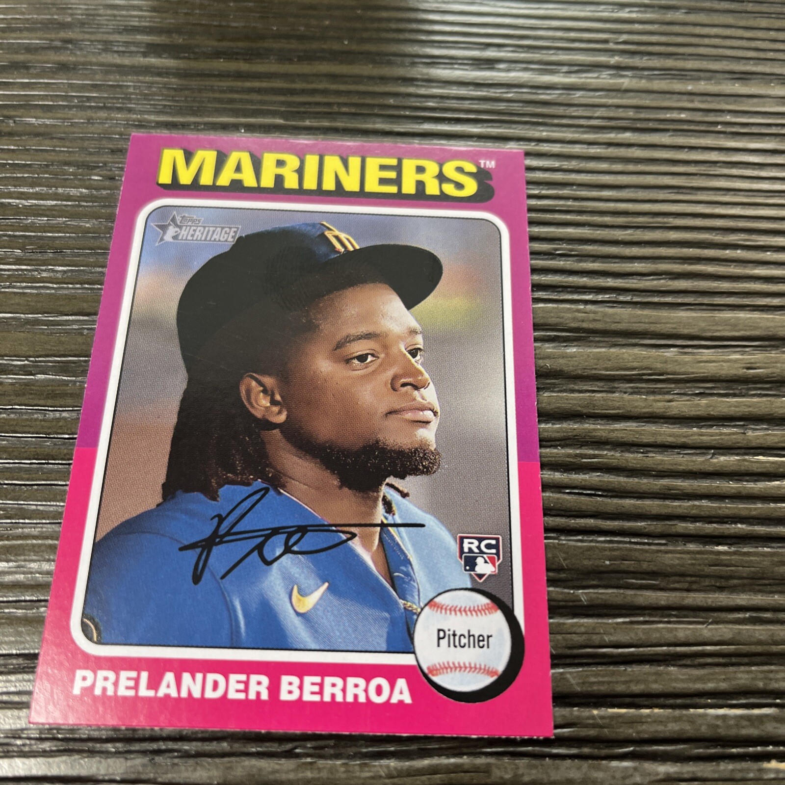2024 Topps Heritage Prelander Berroa Rookie #424 Seattle Mariners ...