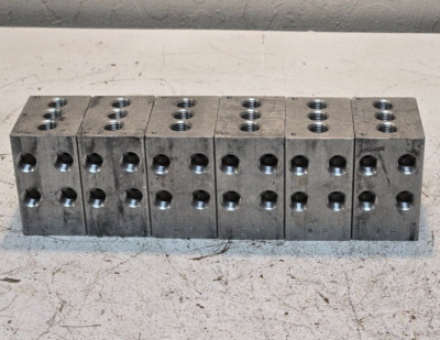 6 Quantity of BSPP Hydraulic Manifold Valve Blocks 4 Port 3 Valve ...