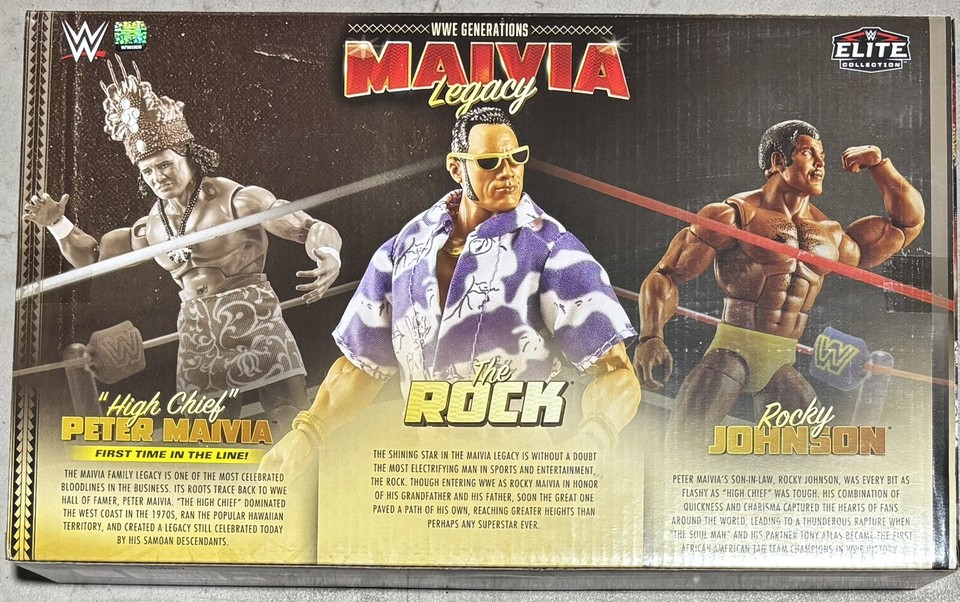WWE Mattel Elite Rock, Rocky Johnson, Peter Maivia WWE Generations ...