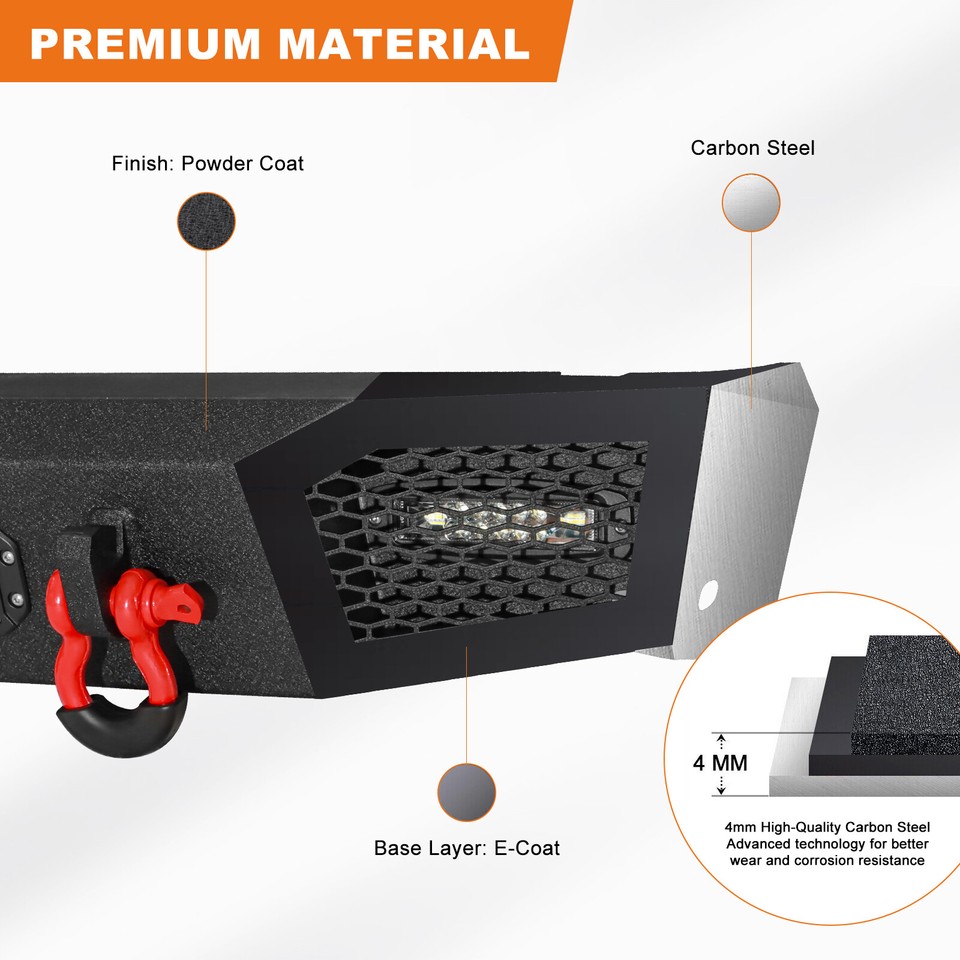 For 1999-2004 Ford F250 F350 Super Duty Front Rear Bumper Offroad w ...