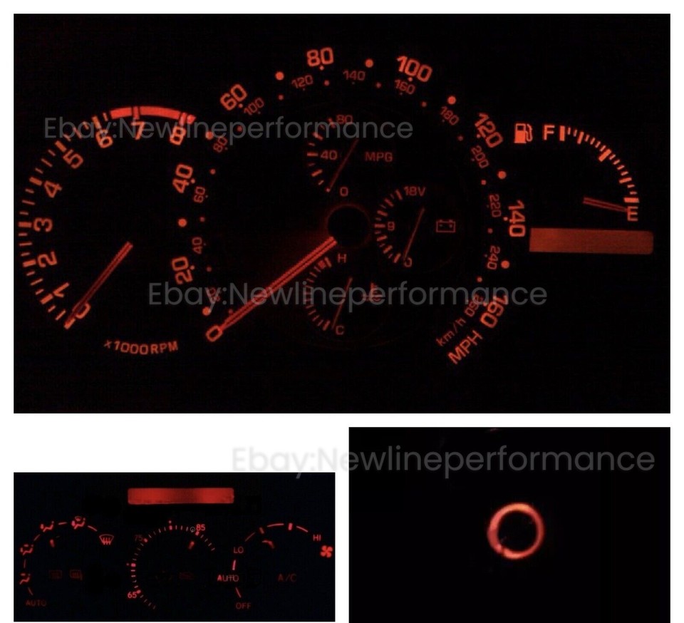 Gauge Cluster/Climate Control/Keyring LED Bulb Kits For Lexus IS300 ...