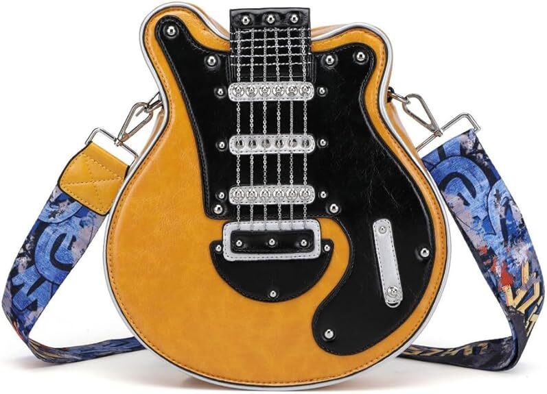 Guitar Shaped Crossbody Bag Fashionable PU Leather Guitar Shaped Bag | eBay