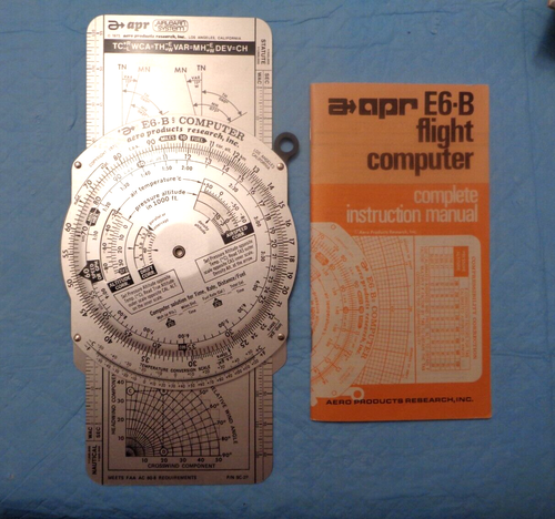 APR Aero Products Research E6-B Flight Computer & Manual, w/ apr NPR-13 Azimuth | eBay