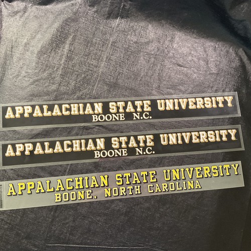 3 Appalachian State University Mountaineers 17” Flat Vinyl Window Decal ...