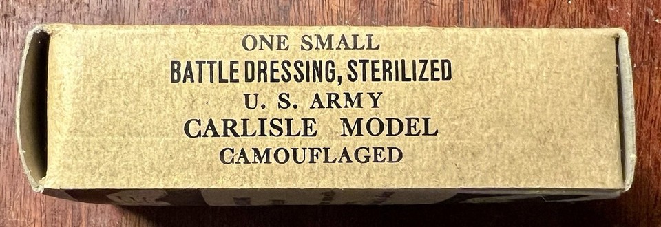 U.S. ARMY Carlisle Model Small Battle Dressing Sterilized Camouflaged ...