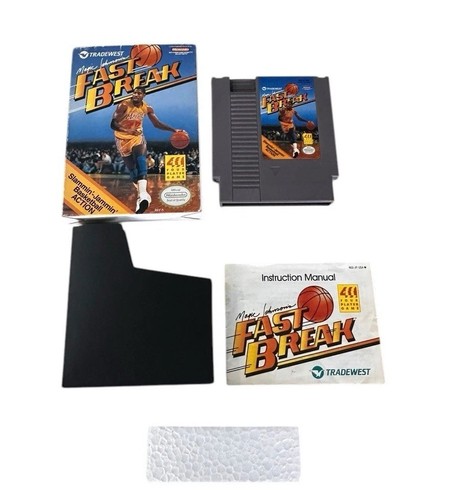 Magic Johnson's Fast Break NES Cartridge, Sleeve, Box, Manual No Poster ...